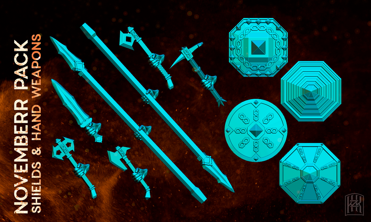 Exiled Dwarves - Hand Weapons & Shields Pack – Miniporium